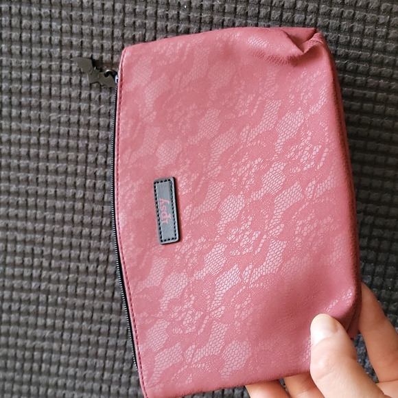 ipsy | Bags | Ipsy Dark Red Burgundy Lace Bat Pull Cosmetic Makeup ...